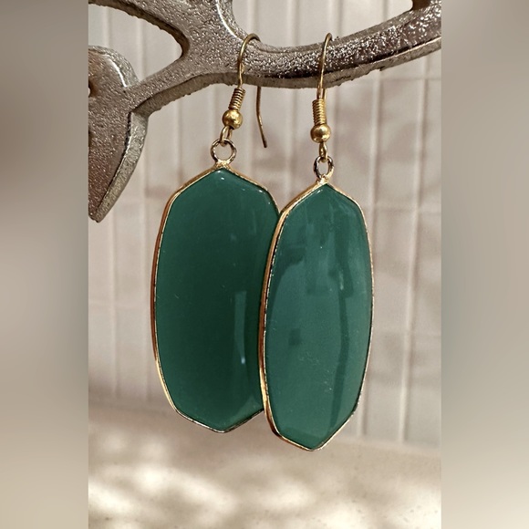 Jewelry | Emerald Green And Gold Earrings | Poshmark